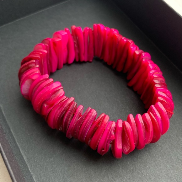 Jewelry | Vintage Unique Purple Pink Shell Bracelet | Poshmark